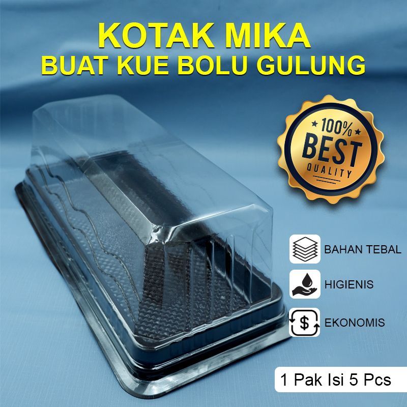 Jual Kotak Plastik Mika Kue Brownies Kue Bolu Gulung Tray Plastik Mika ...