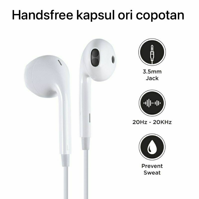 Jual (1 toples isi 20pc) Handsfree Ori Kapsul Hf Copotan Super Bass ...