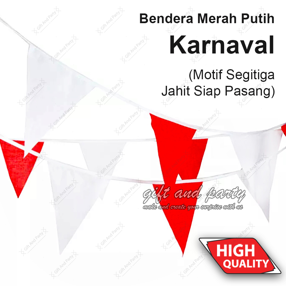 Jual Bendera Merah Putih / Bendera Kain Merah Putih / Bendera Segitiga ...