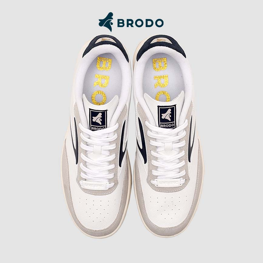 Jual BRODO - Sneakers Ace Tennis Ivory Navy | Shopee Indonesia