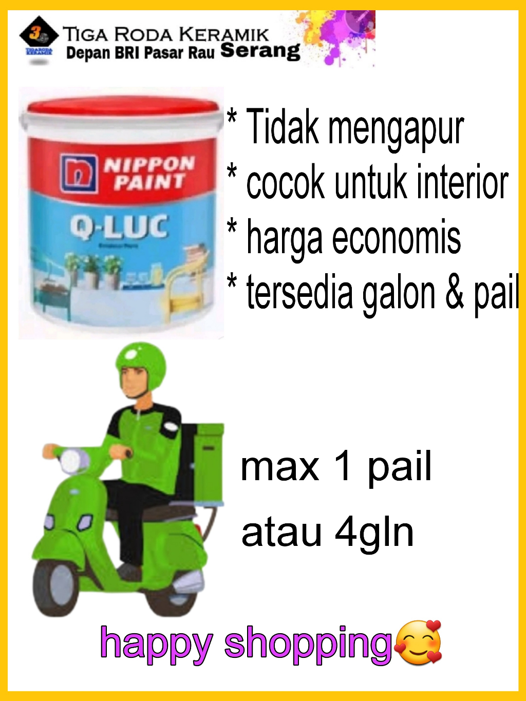 Jual cat tembok qluc galon warna 4.5kg pail 18kg | Shopee Indonesia