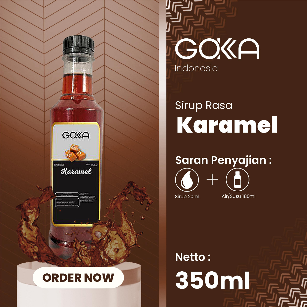 Jual Karamel Syrup Minuman Sirup Gokka Rasa Karamel 350ml Shopee