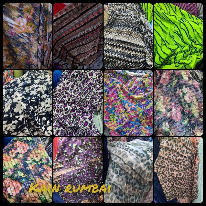 Jual kain rumbai motif | spandek rumbai | tile spandek rumbai | kain ...