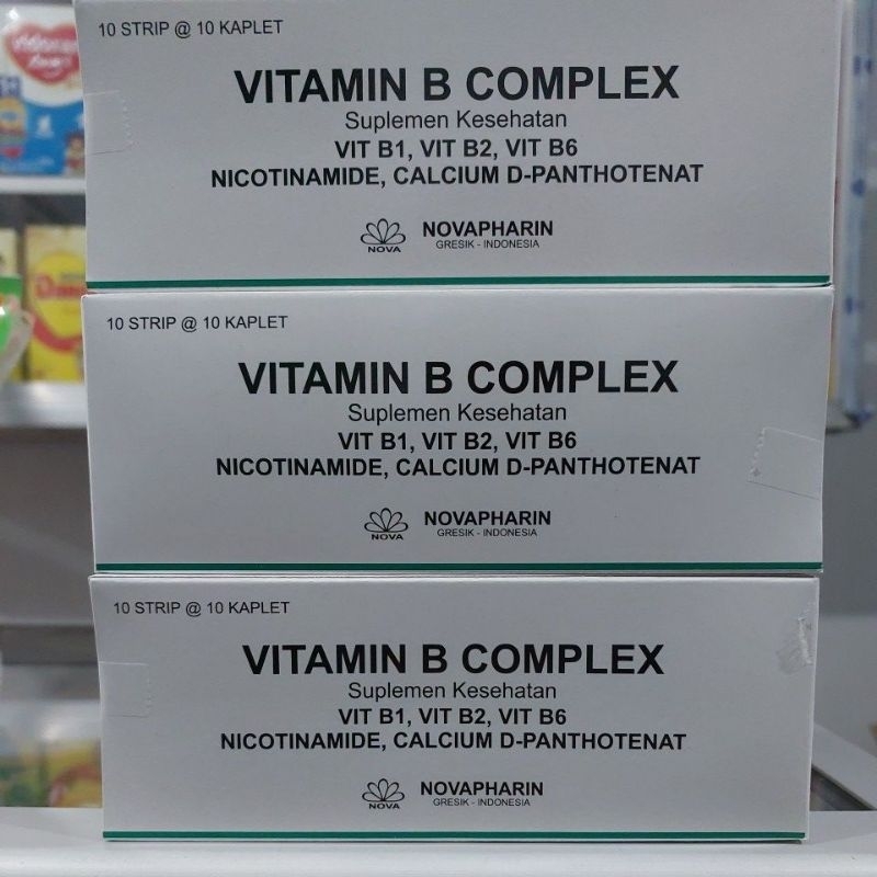 Jual VITAMIN B COMPLEX PERBOX NOVAPHARIN | Shopee Indonesia
