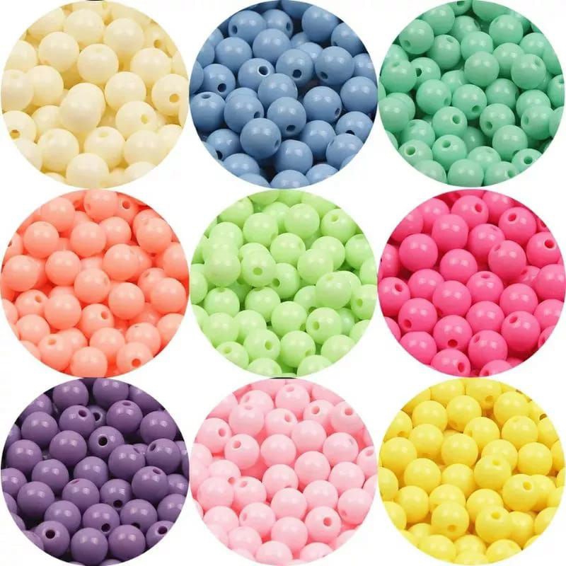 Jual ( 20 gram ) Manik Pastel Warna Warni Payet Kapur Manik Susu Mute Bulat Mote Akrilik ...