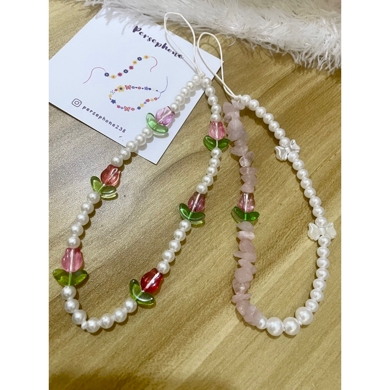 Jual Phone beads strap / Gantungan HP / Strap HP Tulip edition | Shopee ...