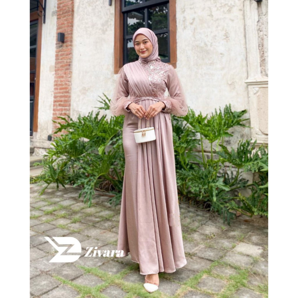 Jual ADEVA DRESS BROKAT KOMBINASI / FASHION MUSLIM WANITA / GAMIS ADEEVA / BISA COD / ADA JUMBO ...