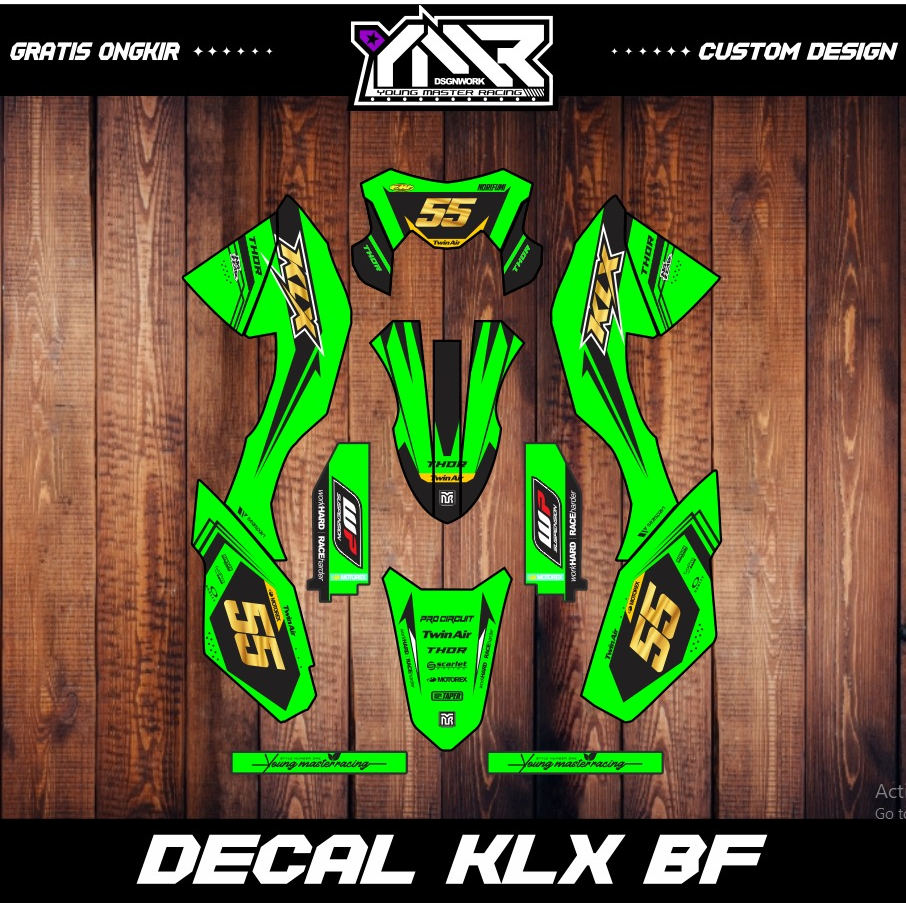 Jual Decal sticker stiker motor D TRACKER/DTX Full custom warna cerah ...
