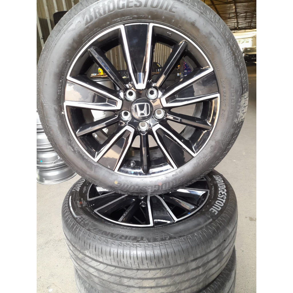Jual VELG RACING BEKAS HONDA WRV R17 BAN BRIGESTONE TURANZA 005A - VELG ...