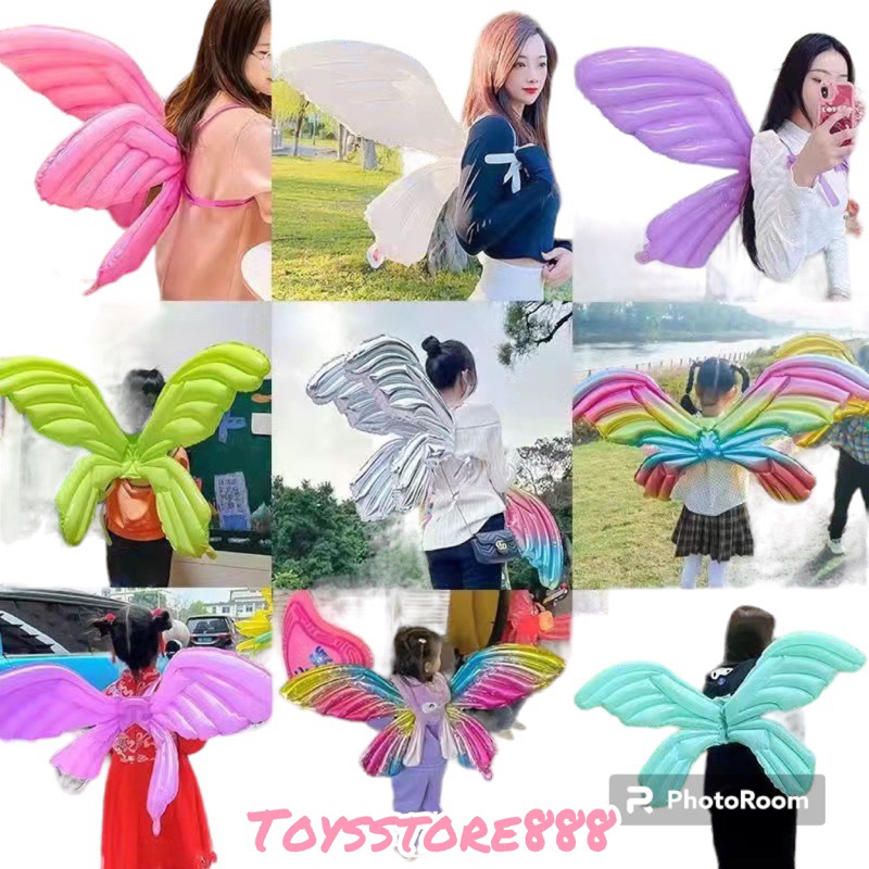Jual Balon sayap/balon foil kupu kupu/balon huruf /balon latex /balon ...