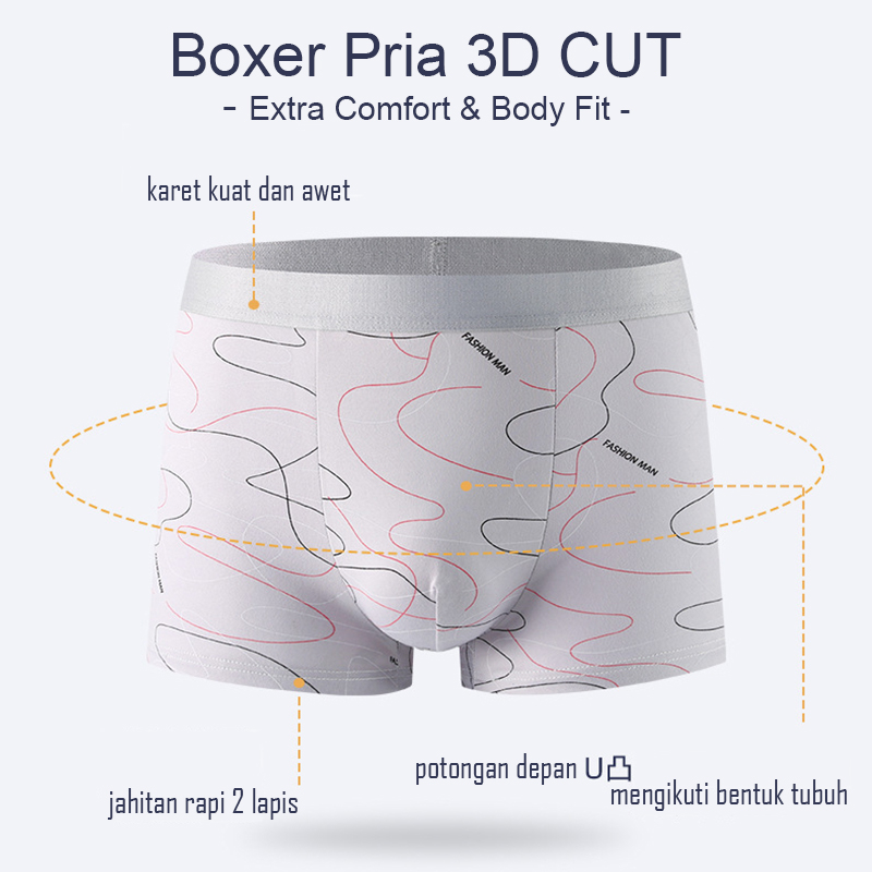 Jual DM Celana Dalam Boxer CD Pria 3D Adem Elastis Extra Nyaman ...