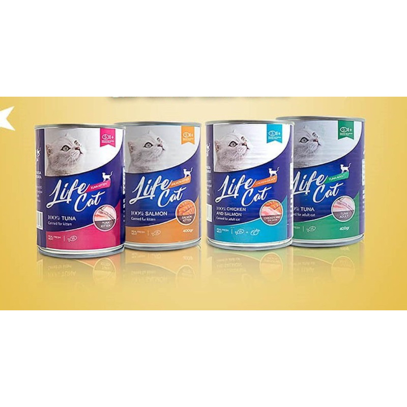 Jual LIFE CAT KALENG ADULT DAN KITTEN 400gr x 24 (1 DUS) | Shopee Indonesia