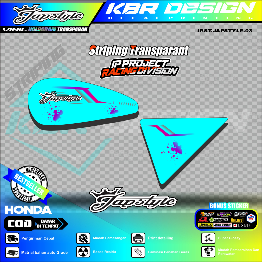 Jual (cod) STIKER STRIPING JAPSTYLE - STIKER STRIPING MOTOR HONDA ...