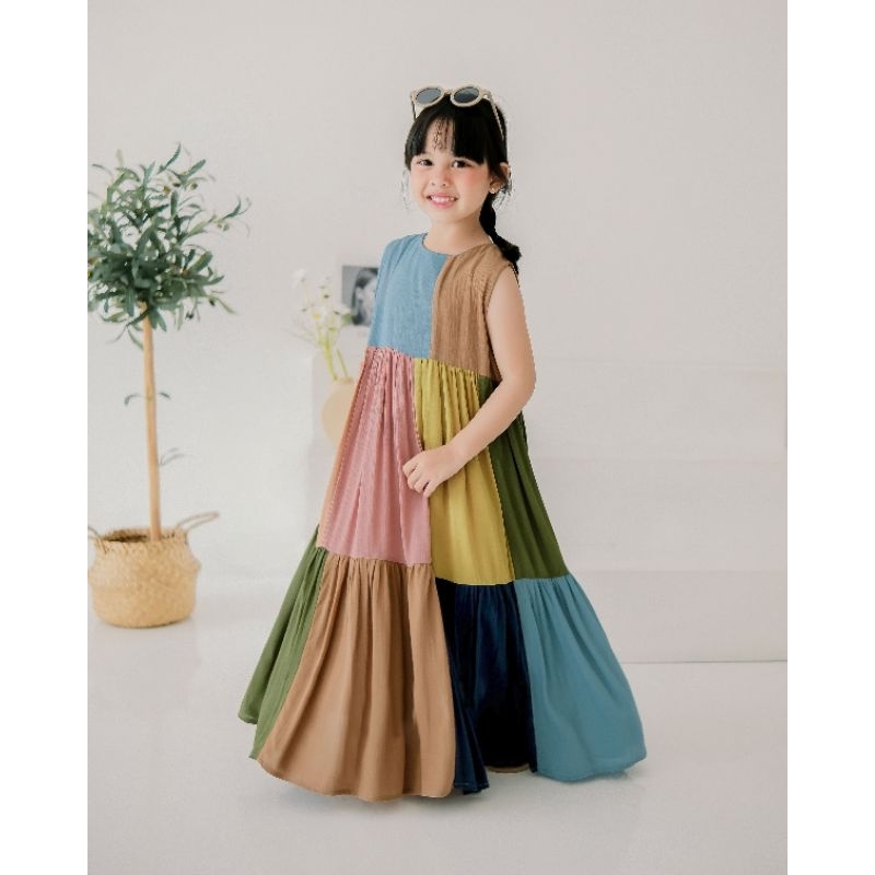 Jual RELIANY DRESS | Dress Anak Perempuan | Dress Mix Warna | Long ...