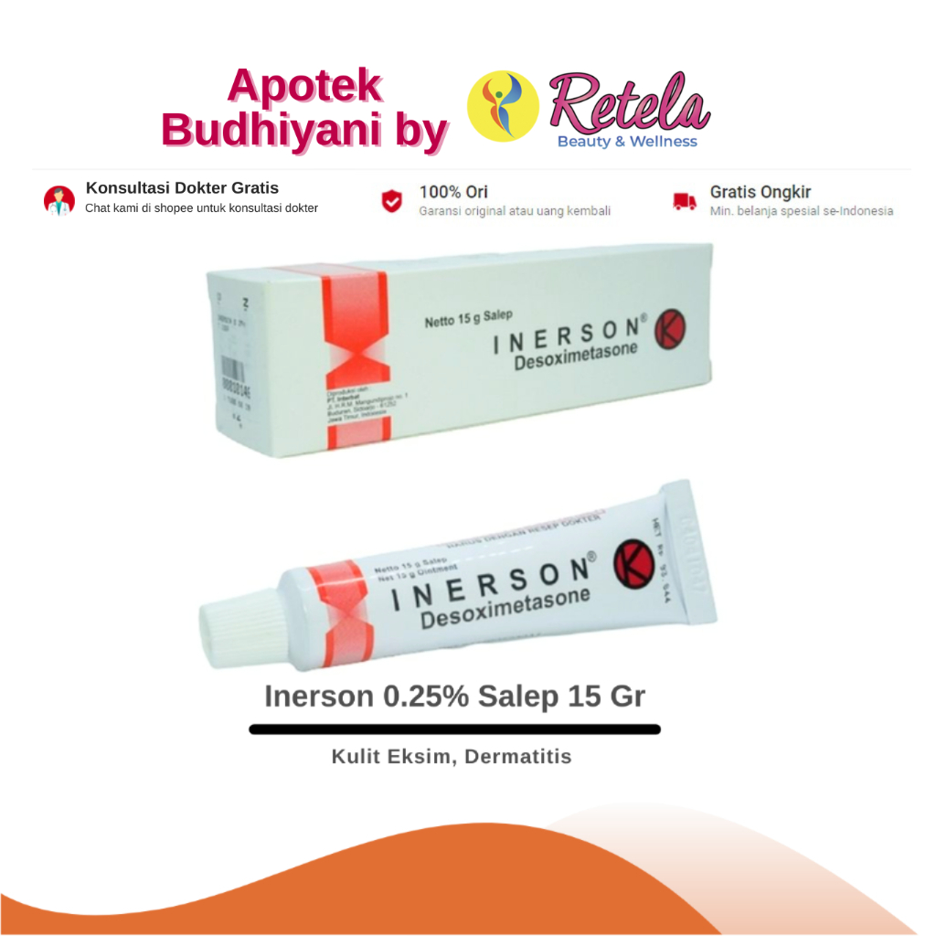Jual Inerson 0.25% Salep 15 Gr / Desoximetasone / Kulit Eksim ...