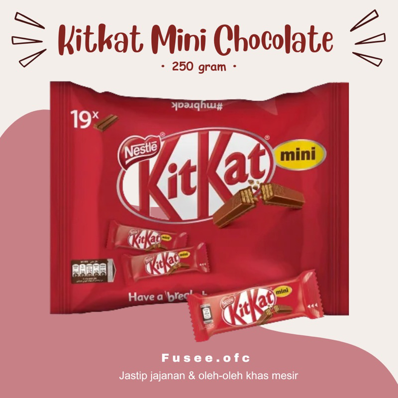 Jual Kitkat Chocolate Mini - 250 gram / kitkat mini / coklat mini ...