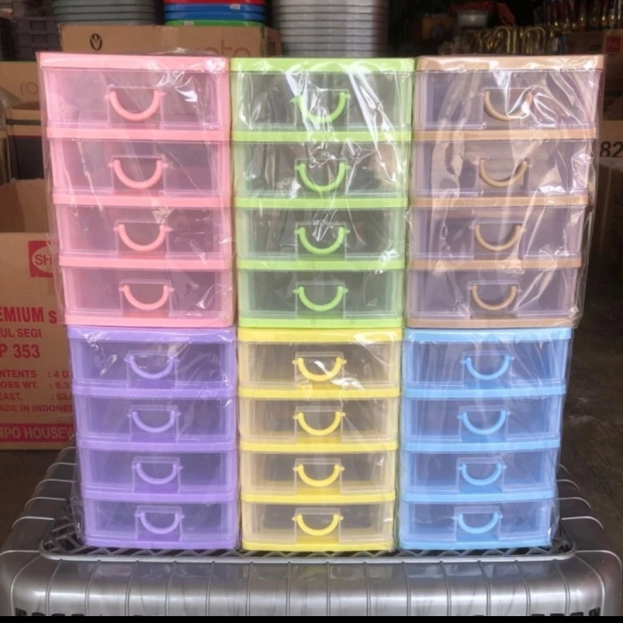 Jual Laci Mini Container Susun 4 Kenzo Viola 5609 | Shopee Indonesia