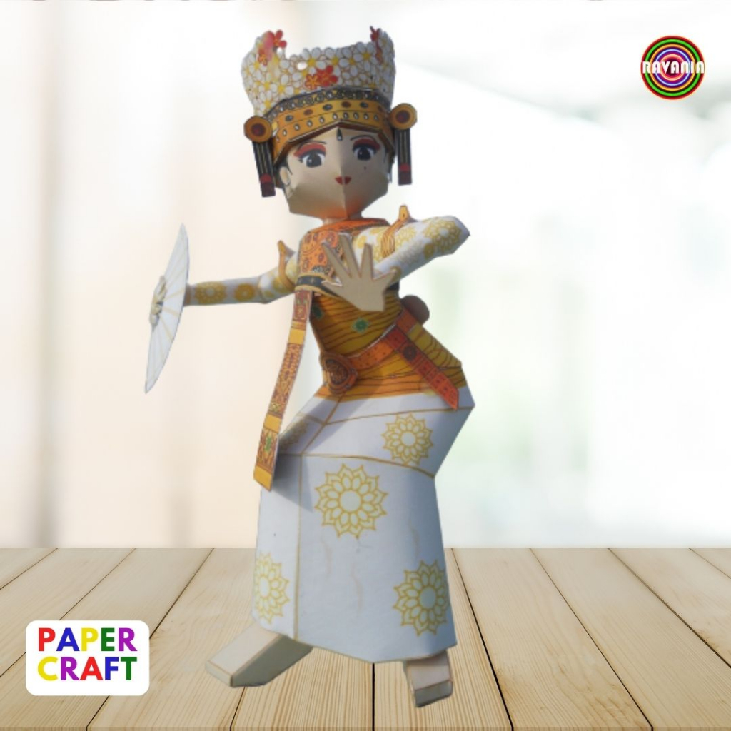 Jual (DIY) Legong Bali Dancer Papercraft - Kerajinan Kertas Model ...