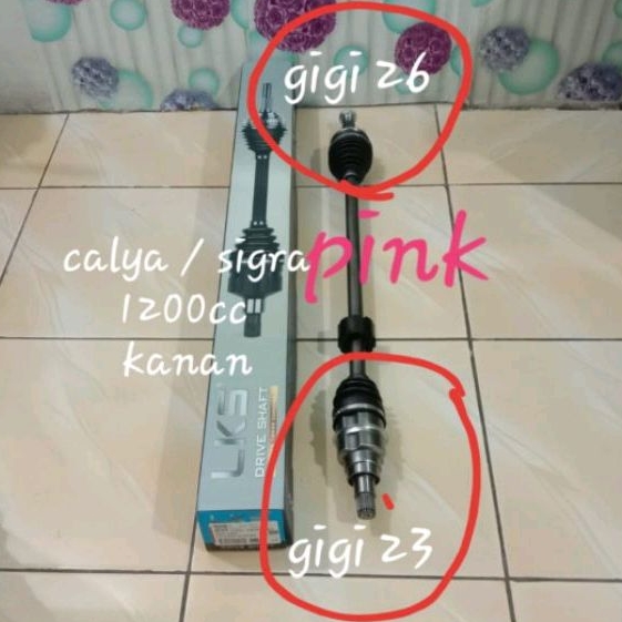Jual CV Joint Komplit Drive Shaft As Roda Depan Kanan Calya Sigra 1200cc 2016 Sampai 2021 ...