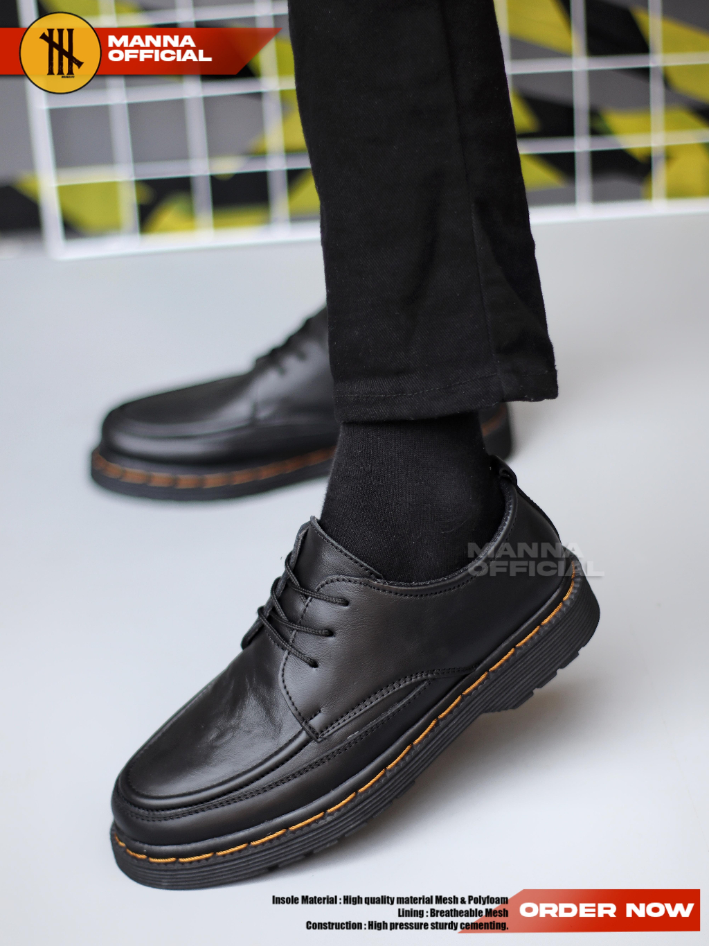 Jual Sepatu Formal Docmart Pantofel Low Boots Hitam Pria | Shopee Indonesia