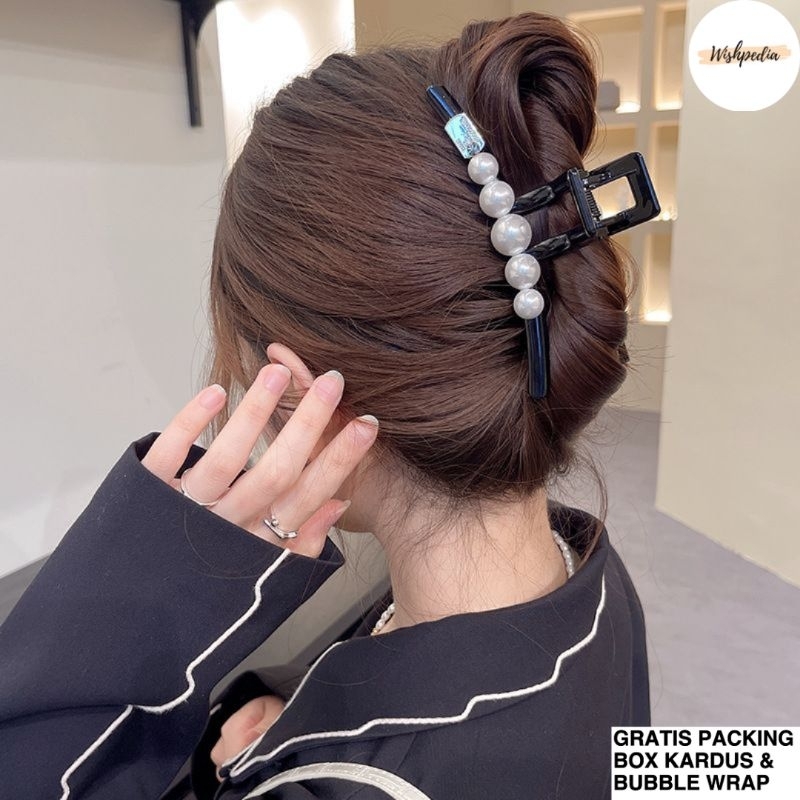 Jual JEDAI MUTIARA 11 CM / jiwoo pearl korean hair claw / jepit rambut ...