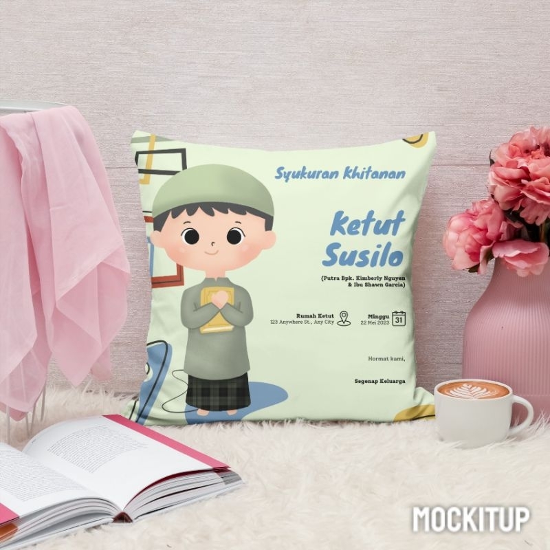 Jual Souvenir Bantal Printing Custom Foto Khitanan Sunatan Murah ...