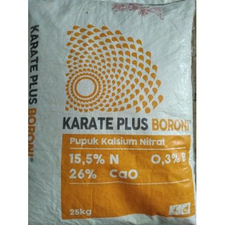 Jual Meroke KARATE PLUS BORONI 25 kg - Pupuk Kalsium Nitrat | Shopee ...