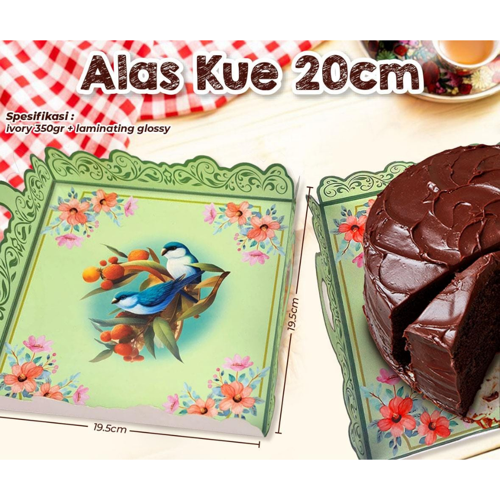 Jual Alas Tatakan Kue 20 Cm | Bahan Ivory 350 Gram | Laminating Glossy ...