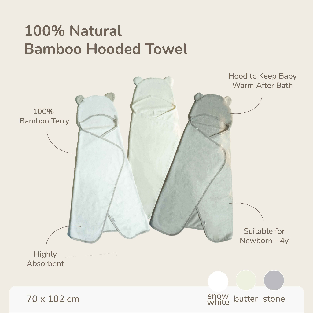 Jual PETIT BEARY - bamboo Hooded Towel - Handuk Topi Bayi Anak 100% ...