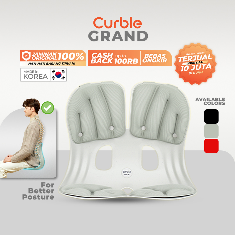Jual Curble Posture Chair Grand - Grey | Shopee Indonesia