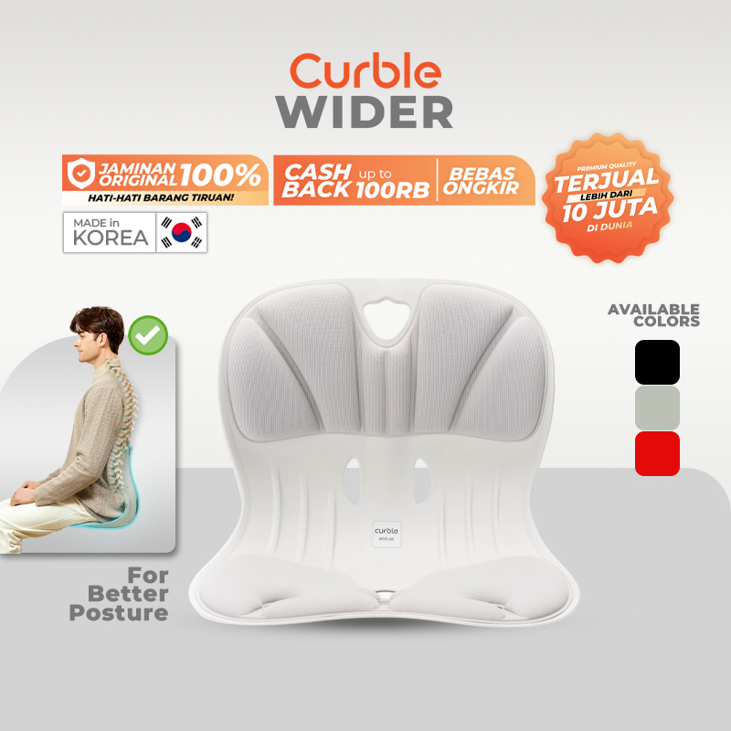 Jual Curble Posture Chair Wider - Grey | Shopee Indonesia