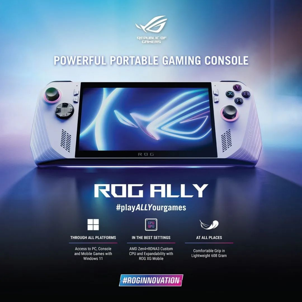 Jual Asus ROG Ally Gaming HandHeld Z1 Extreme/16GB/512GB SSD/7" Touch ...