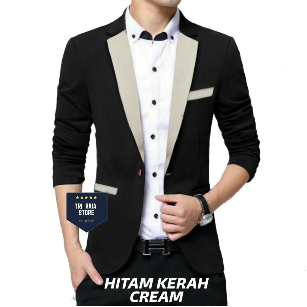 Jual Jas Blazer Pria Slimfit / Jas Formal pria / Jas formal pria ukuran besar XXL / Jas Semi ...