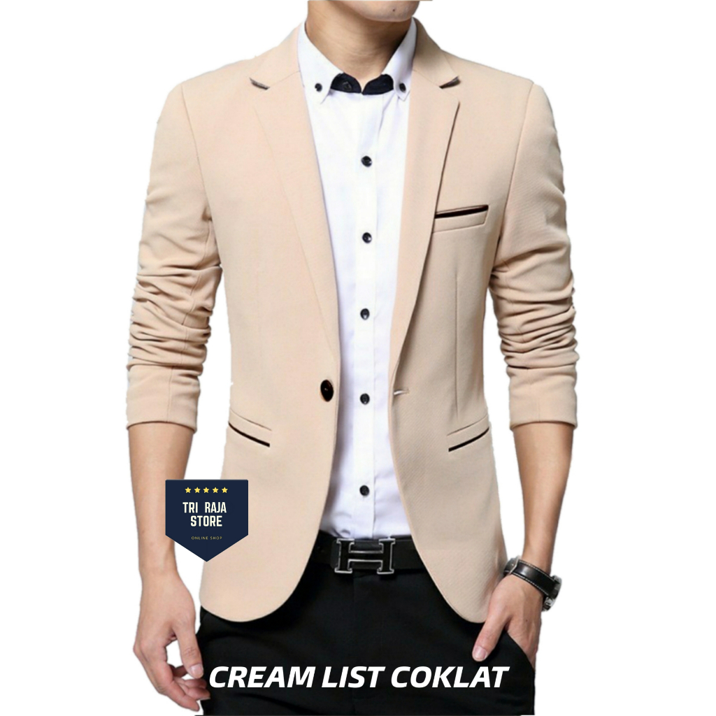 Jual Jas Blazer Pria Slimfit / Jas Formal pria / Jas formal pria ukuran besar XXL / Jas Semi ...