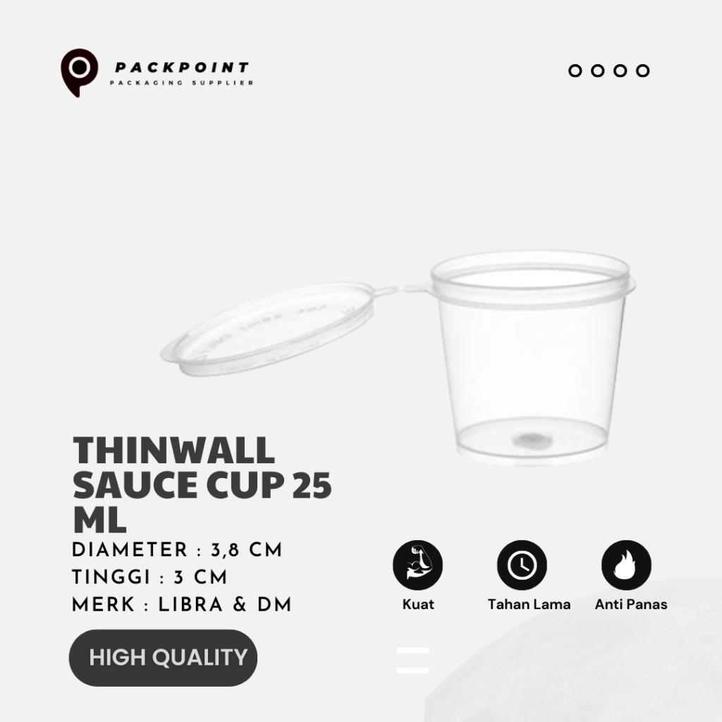 Jual Thinwall Libra SAUCE CUP/ Kotak Saos / Tempat Saos 25 ml (50 PCS ...