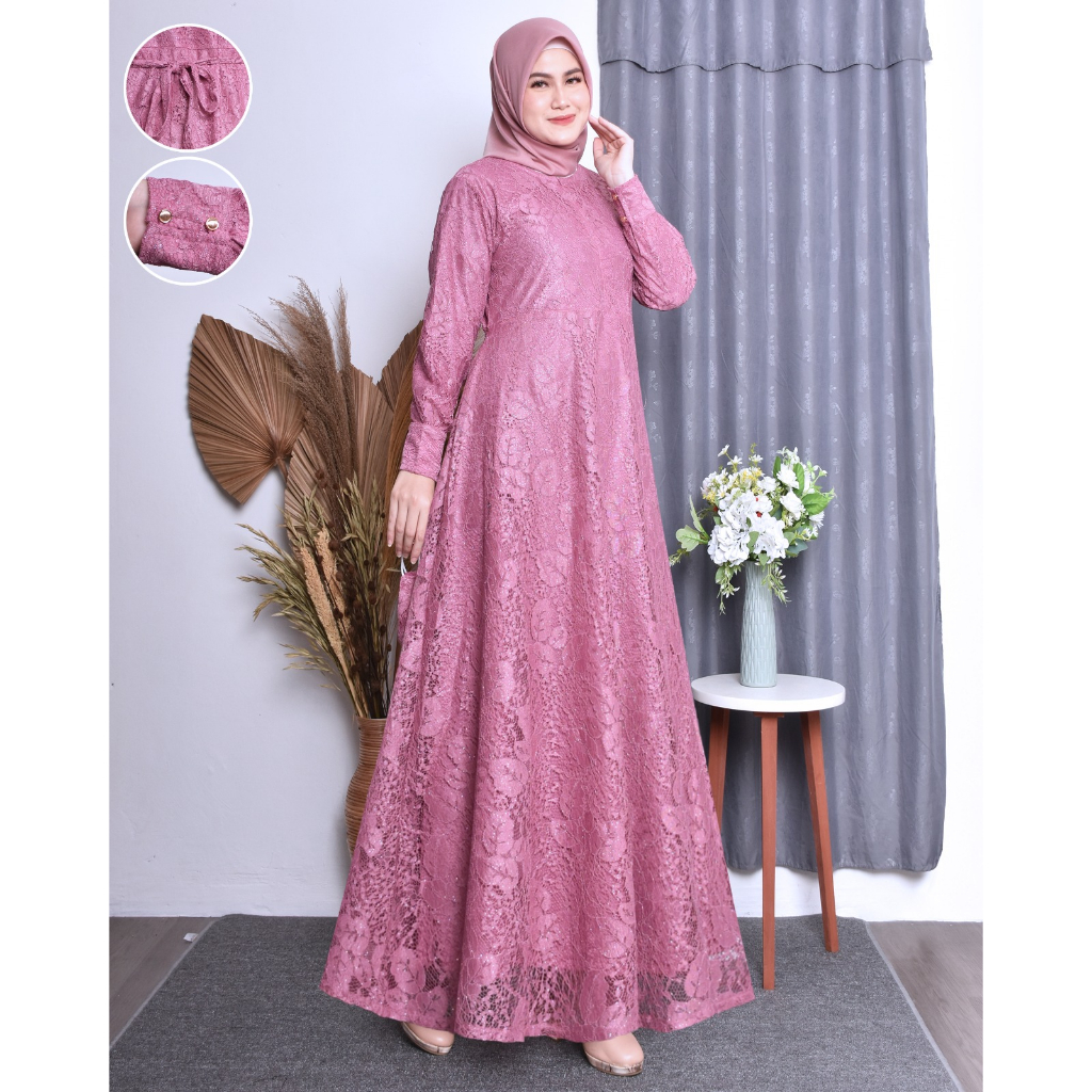 Jual Gamis Wanita Jumbo Murah Burkat - Dress Kondangan Cewek Kekinian ...