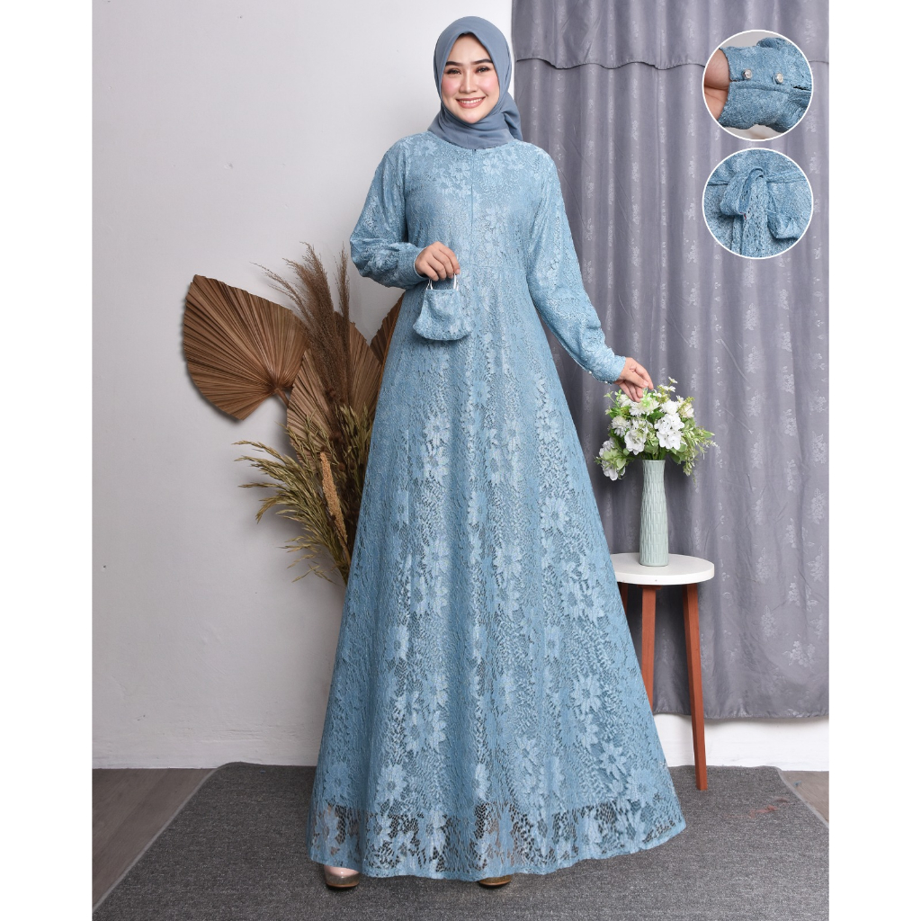 Jual Gamis Wanita Jumbo Murah Burkat - Dress Kondangan Cewek Kekinian ...