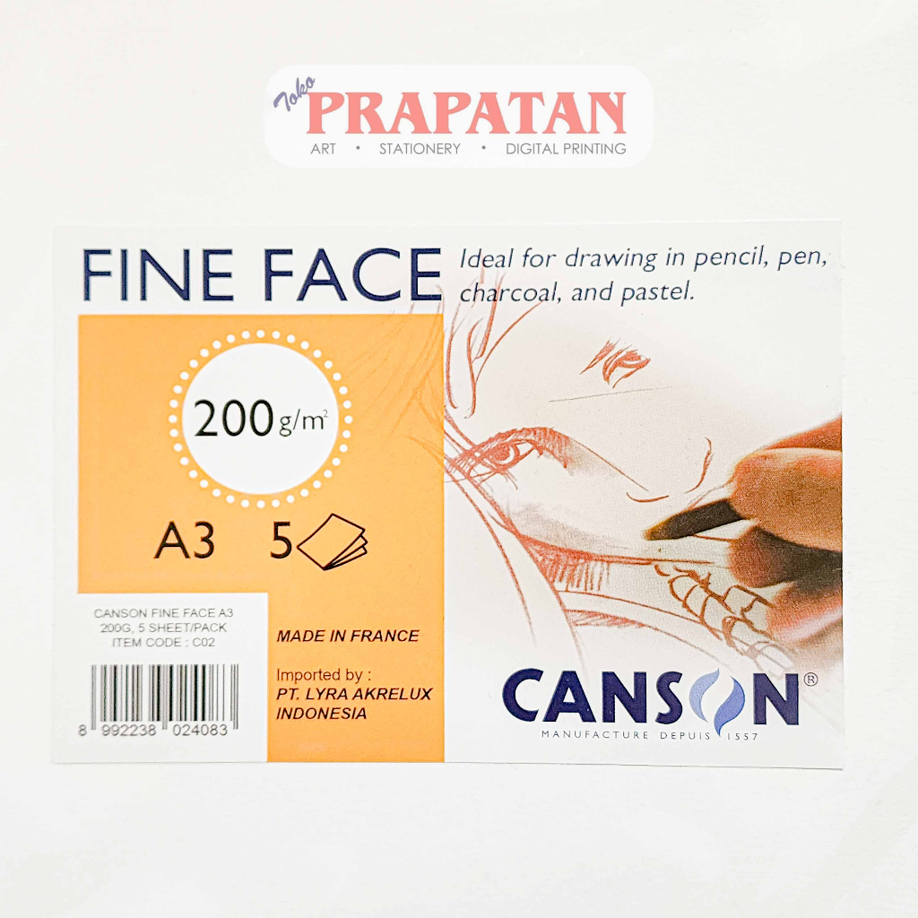 Jual Canson Fine Face A3 Drawing Paper 200gsm | Kertas Gambar | Shopee ...