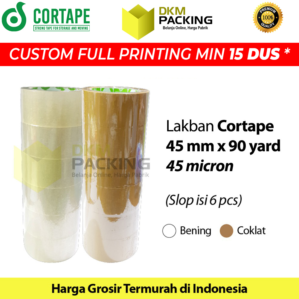 Jual Lakban 45mm x 90yard CORTAPE Plakban Isolasi PREMIUM TERMURAH ...