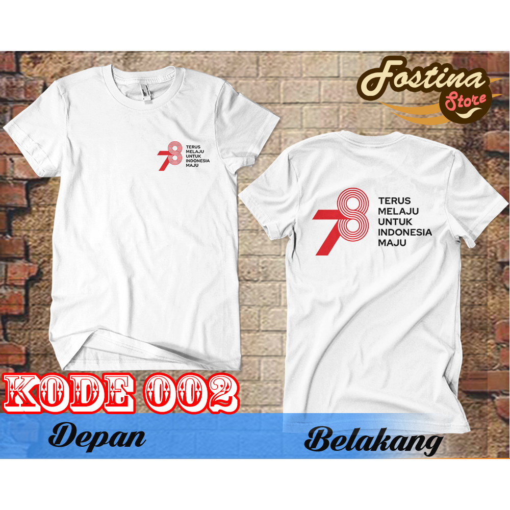 Jual FOSTINA STORE 002 KAOS SPECIAL HUT RI KE 78 17 AGUSTUS 2023 UKURAN ...