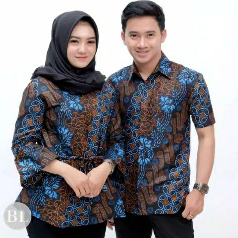 Jual COUPLE HEM BLOUSE BATIK ATASAN WANITA SERAGAM NIKAHAN BETS SELLER ...