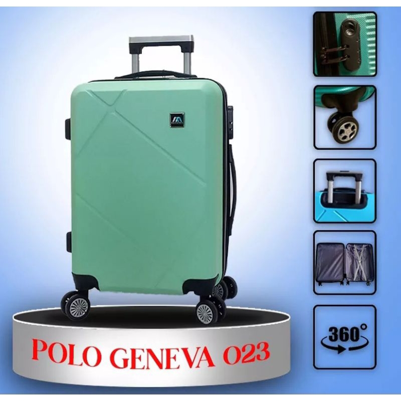 Jual koper fiber polo geneva 24" hijau | Shopee Indonesia