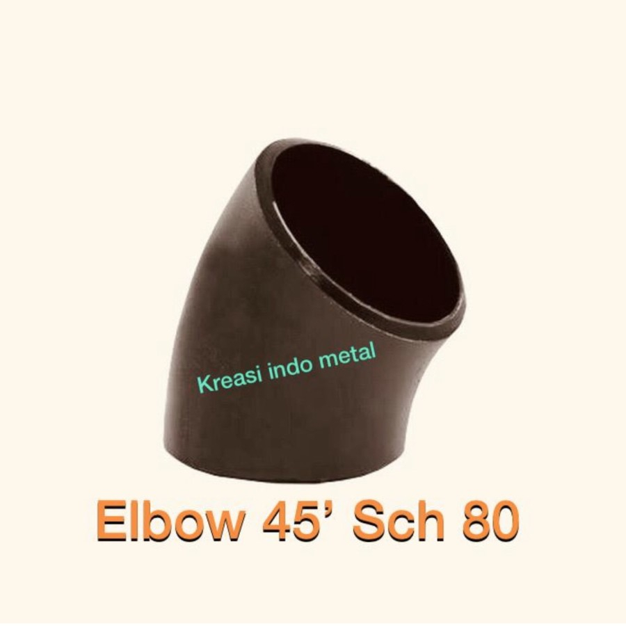 Jual Elbow / knee Las 1 1/2 ( 1,5 inch ) ; Sch 80 ( 45 derajat ) CS Besi | Shopee Indonesia