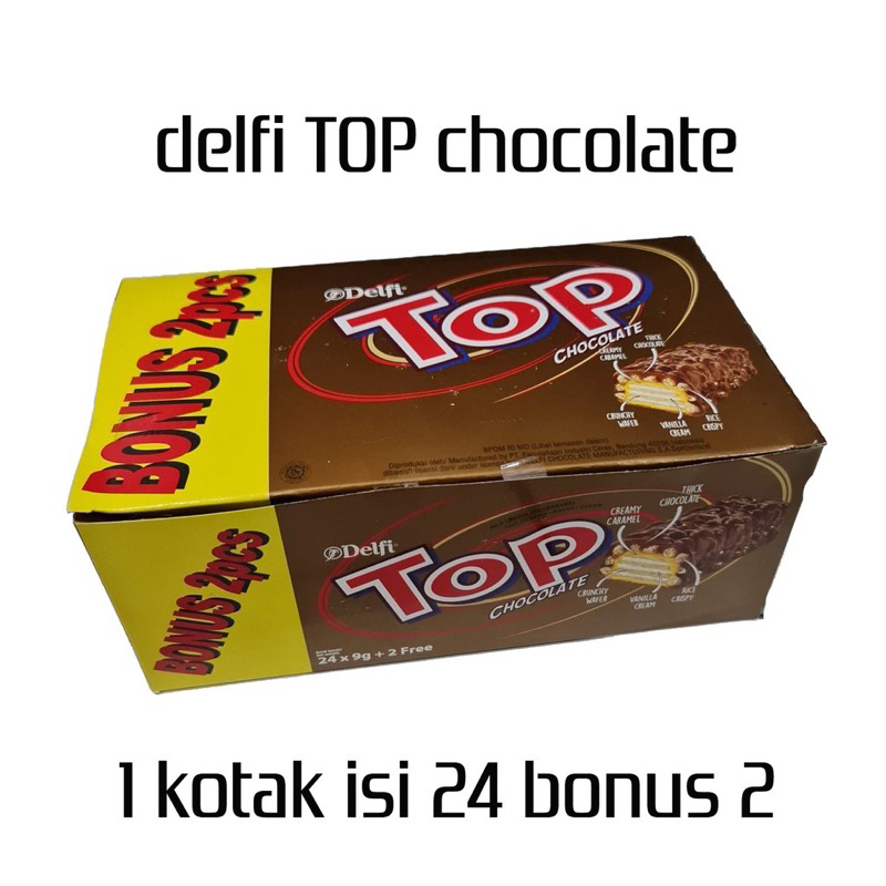 Jual DELFI TOP WAFER CHOCOLATE ISI 24pcs | Shopee Indonesia