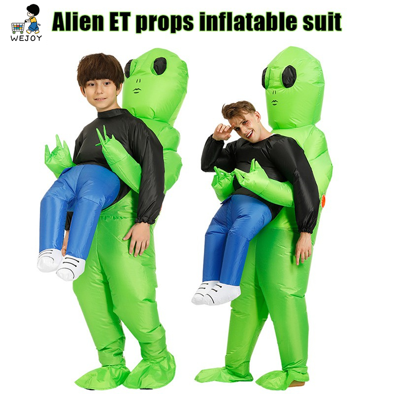 Jual Alien hijau membawa kostum manusia yang lucu dan meledakkan kostum ...
