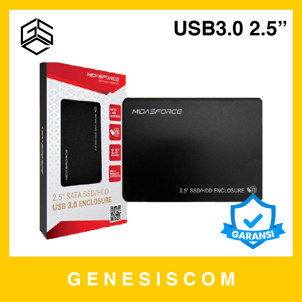 Jual MIDASFORCE Case HDD SSD 2.5" SATA USB3.0 - Enclosure Harddisk External Eksternal Dock ...