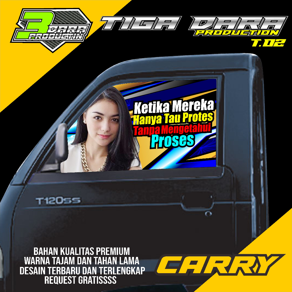Jual STIKER ONE WAY KACA SAMPING CARRY T120SS KODE 01 | Shopee Indonesia