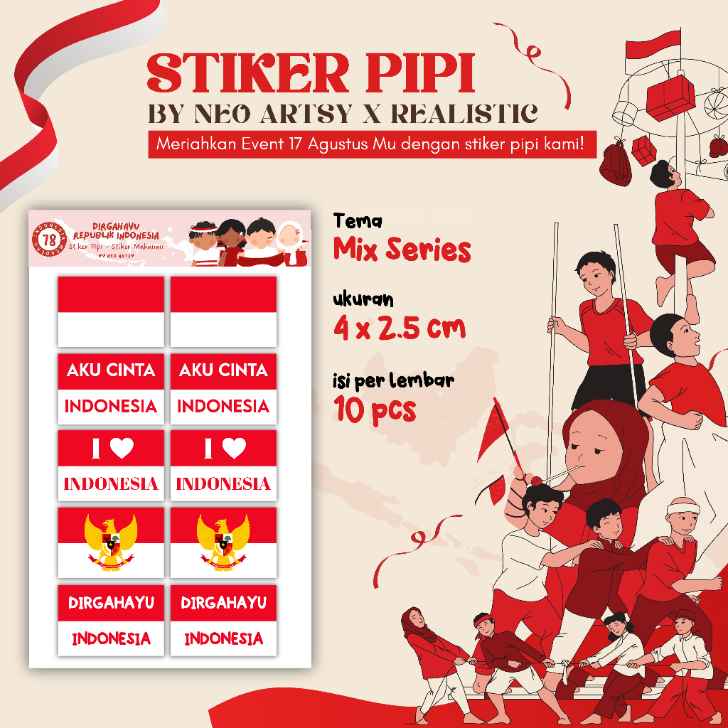 Jual Sticker Pipi Bendera Indonesia / Stiker bendera Indonesia Untuk ... Jual Sticker Pipi Bendera Indonesia / Stiker bendera Indonesia Untuk ...