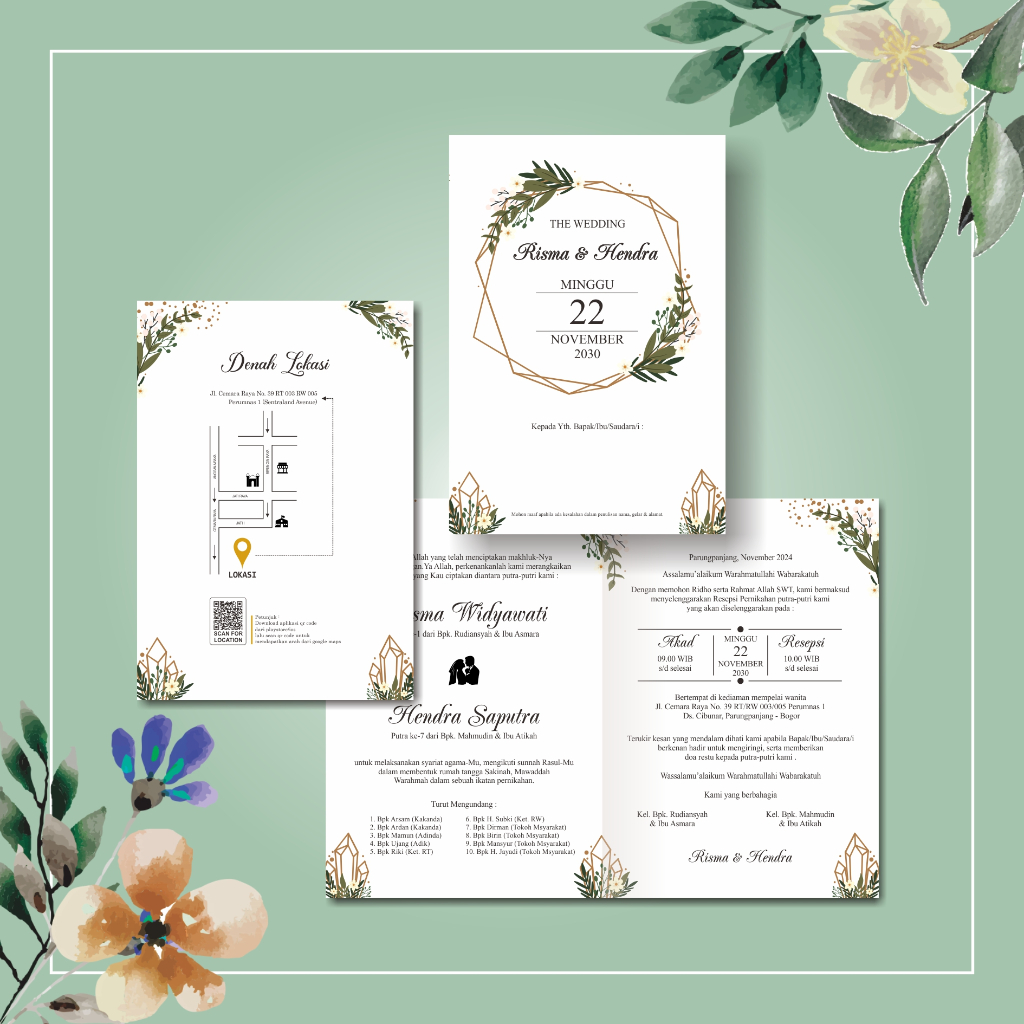 Jual Kartu Undangan Pernikahan dan Khitanan Murah, Engagement ...
