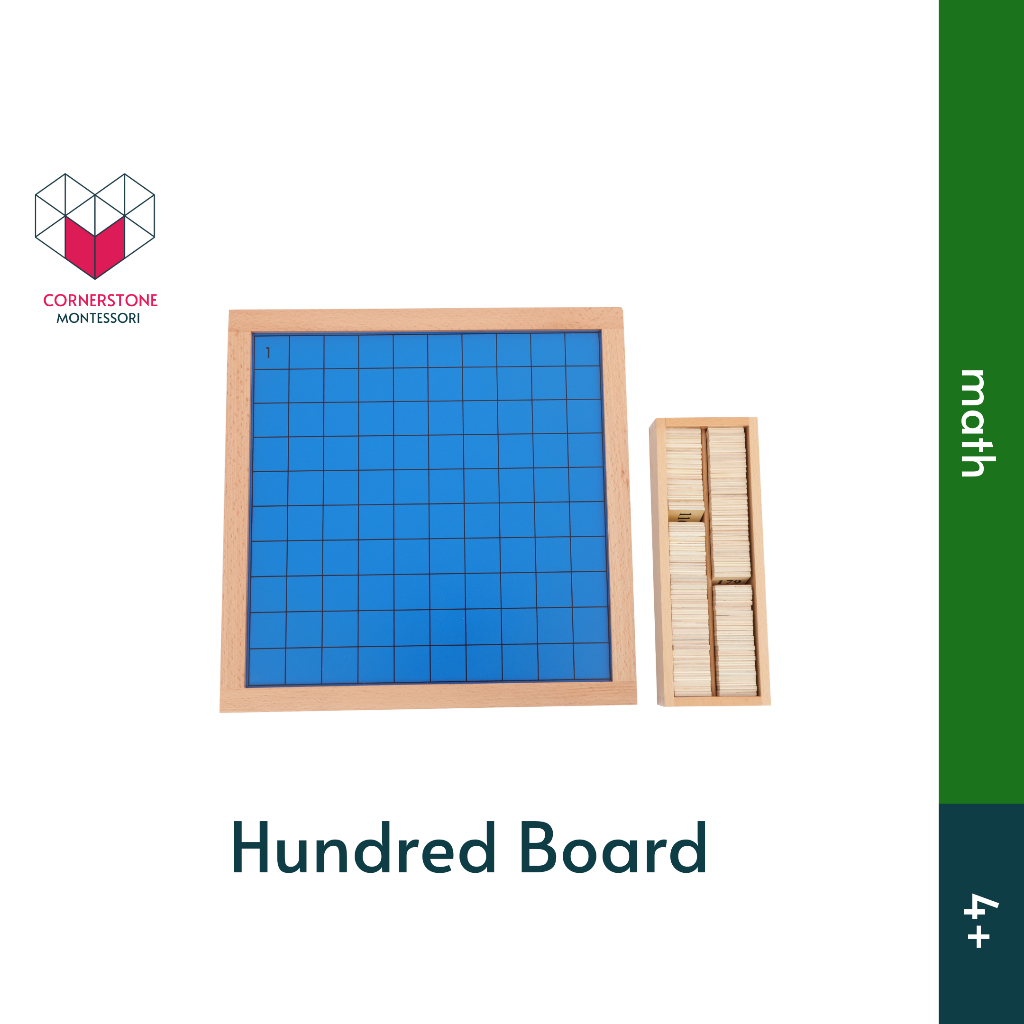 Jual Cornerstone Montessori Hundred Board - Montessori Math Linear Skip ...